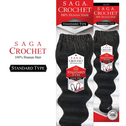 Saga Human Hair Crochet Braids Standard Type Loose Deep – Beauty ...